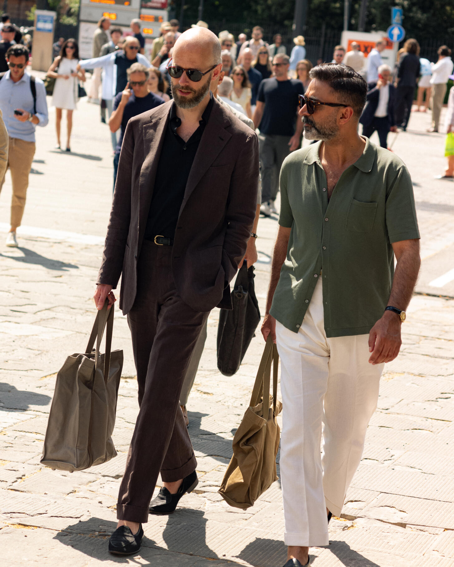 Brown ‘Art du Lin’ suit from Pirozzi and Whitcomb – Permanent Style