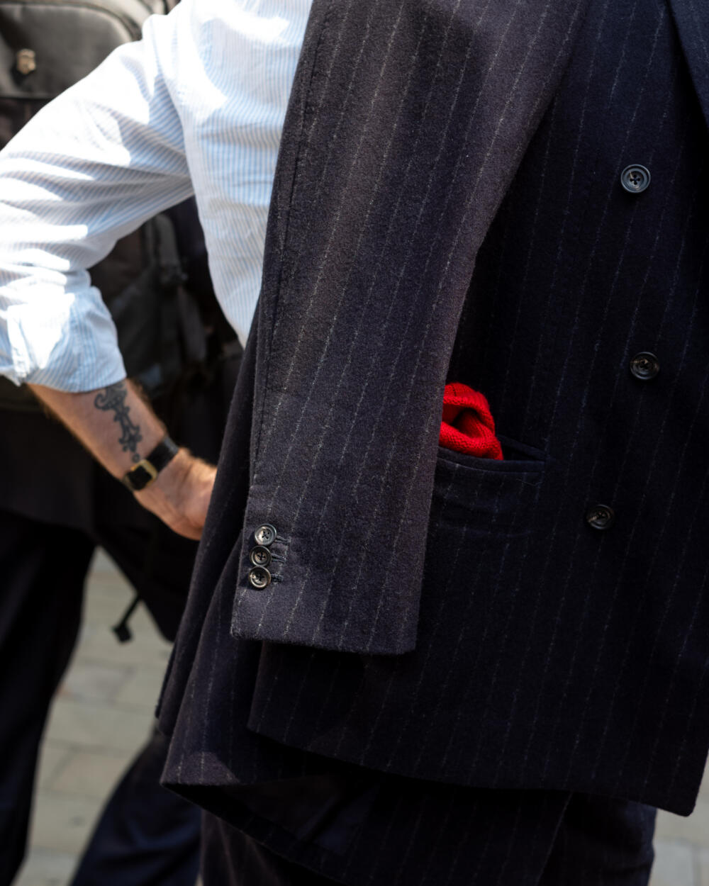 Reviving the navy chalk-stripe suit: Ciardi DB in Fox collab cloth ...
