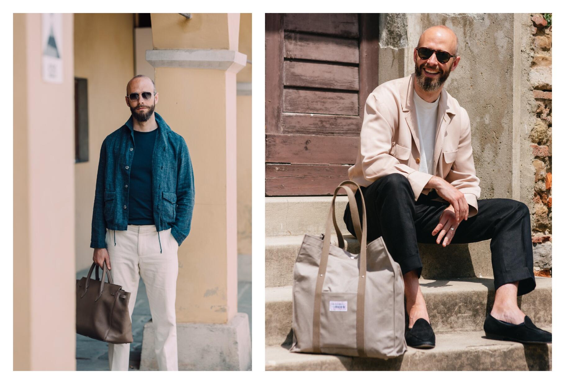 A contrasting view: Mixing dark trousers with light tops – Permanent Style